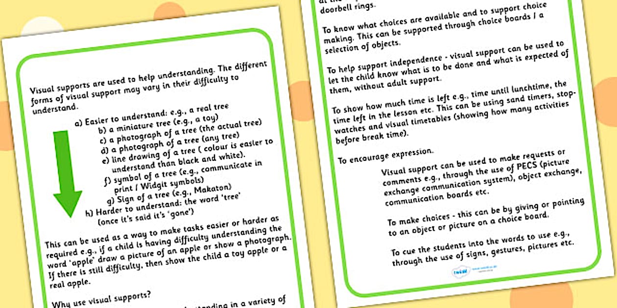 Lets Make Things Visual A Guide To Using Visual Support - guides