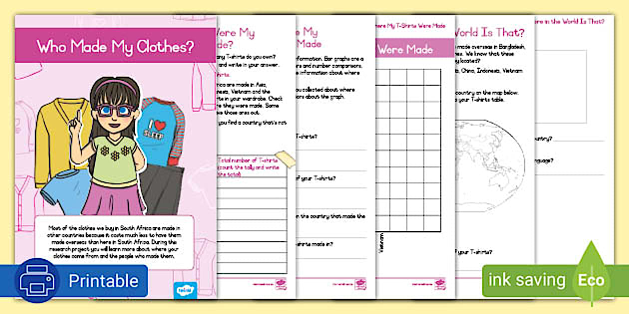 Who Made My Clothes Research Project (teacher made) - Twinkl