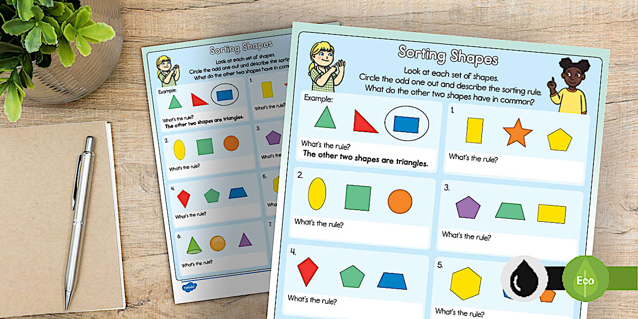 Sorting Rule for 2D Shapes Activity | Twinkl Math Resources