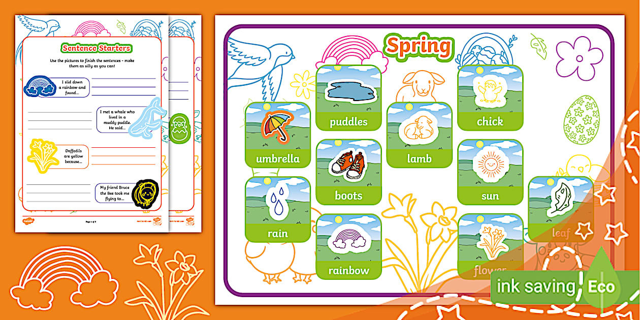 Printable Spring Writing Prompts | Twinkl Parents EYFS