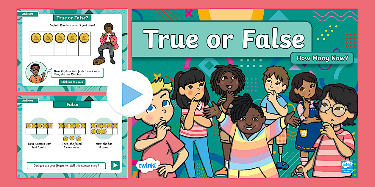 👉 EYFS Maths True or False PowerPoint: How Many Now? | Twinkl