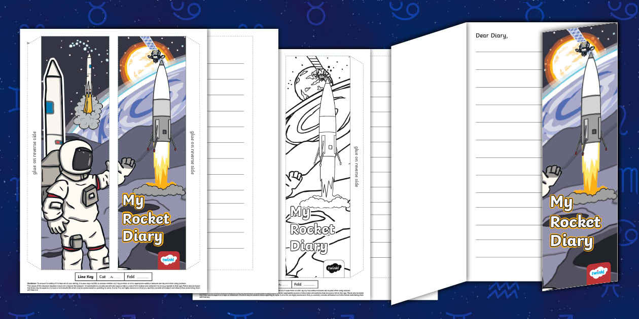 Rocket Folding Writing Template (teacher made) - Twinkl