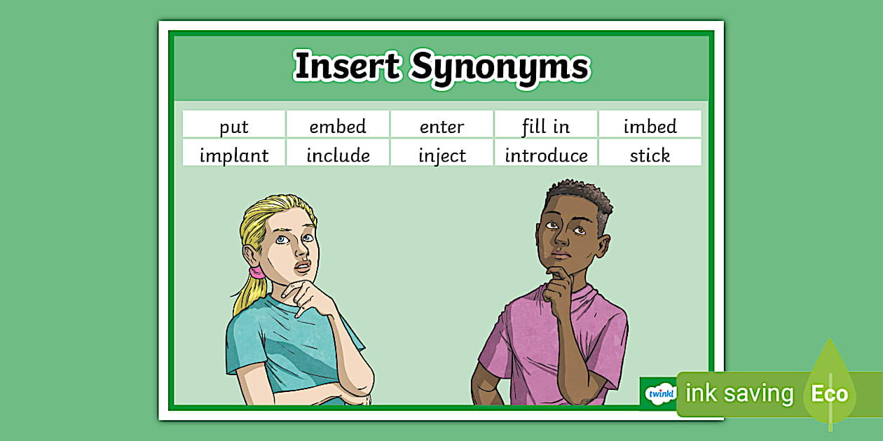 Insert Synonyms Word Mat (Teacher-Made) - Twinkl