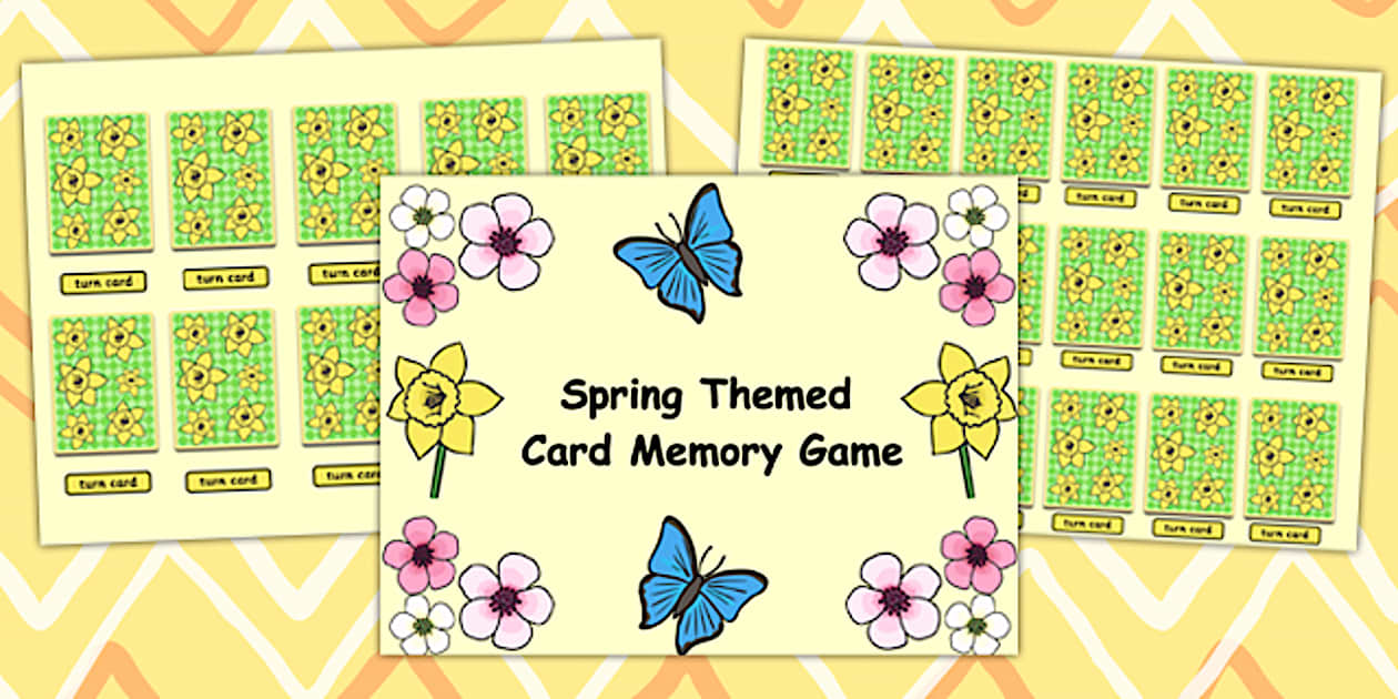 Spring Themed Card Matching Flipchart Game (teacher made)