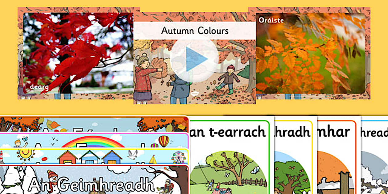 Autumn in Irish | An Fómhar | Acmhainní Gaeilge | Twinkl