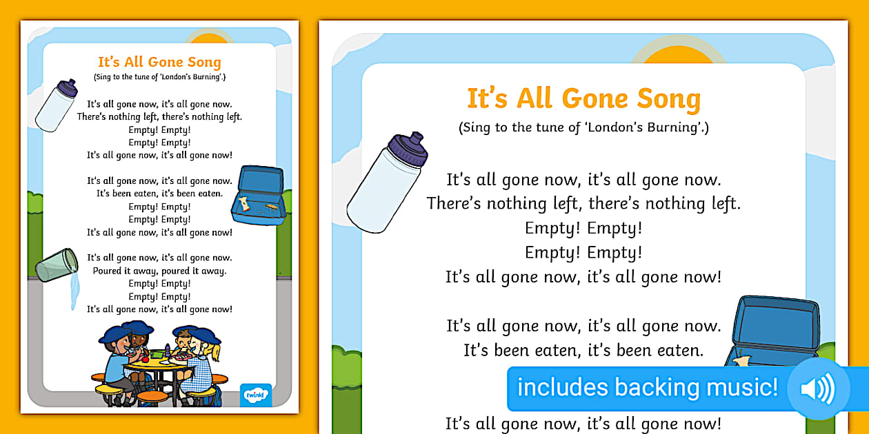 It's All Gone Song | Songs and Rhymes | Early Concepts