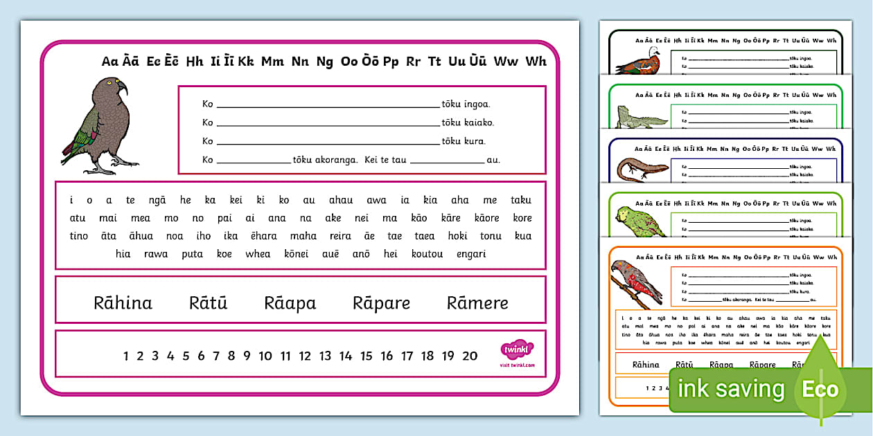 New Zealand Desk Mat Te Reo Māori - Twinkl