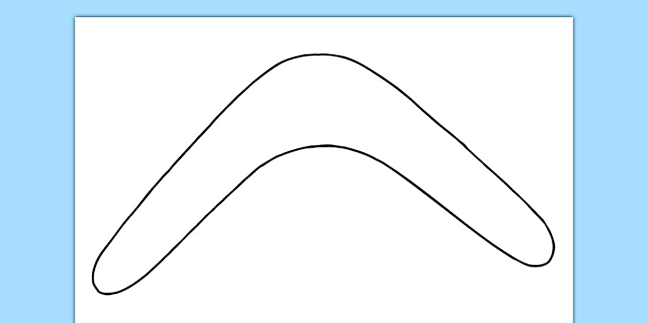 Boomerang Outline Template