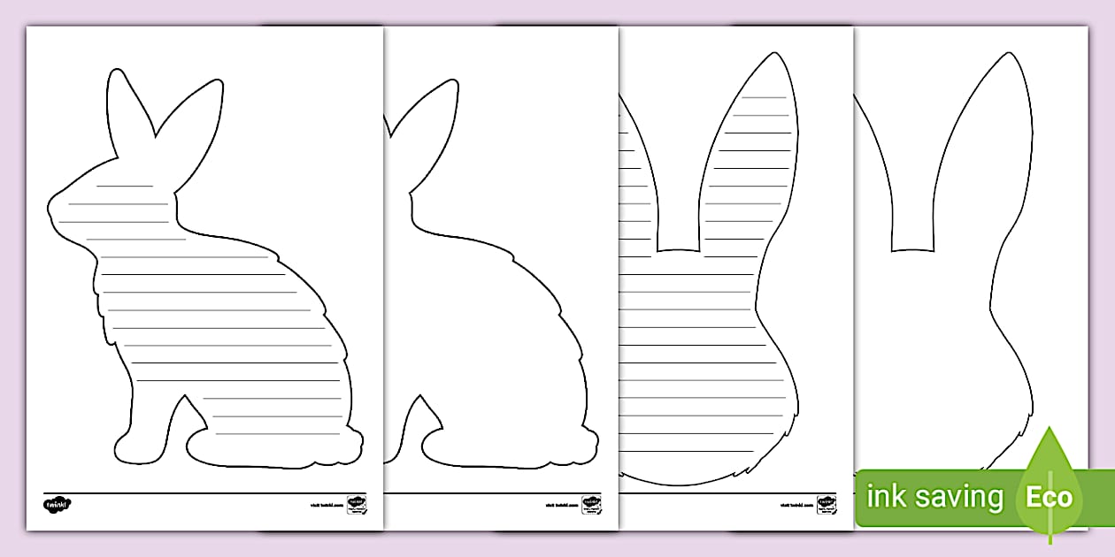 Rabbit Writing Template (teacher made) - Twinkl