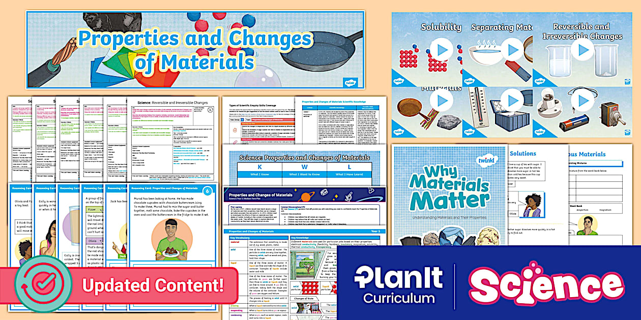 Science: Properties and Changes of Materials: Y5 Unit Pack