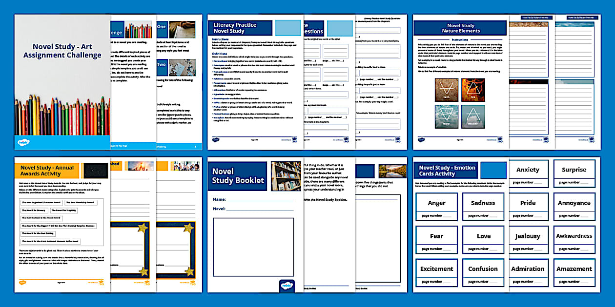 Year 7 and 8 Novel Study Pack - Booklet and Activities