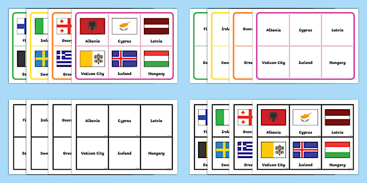 Europe Flags Bingo (teacher made) - Twinkl