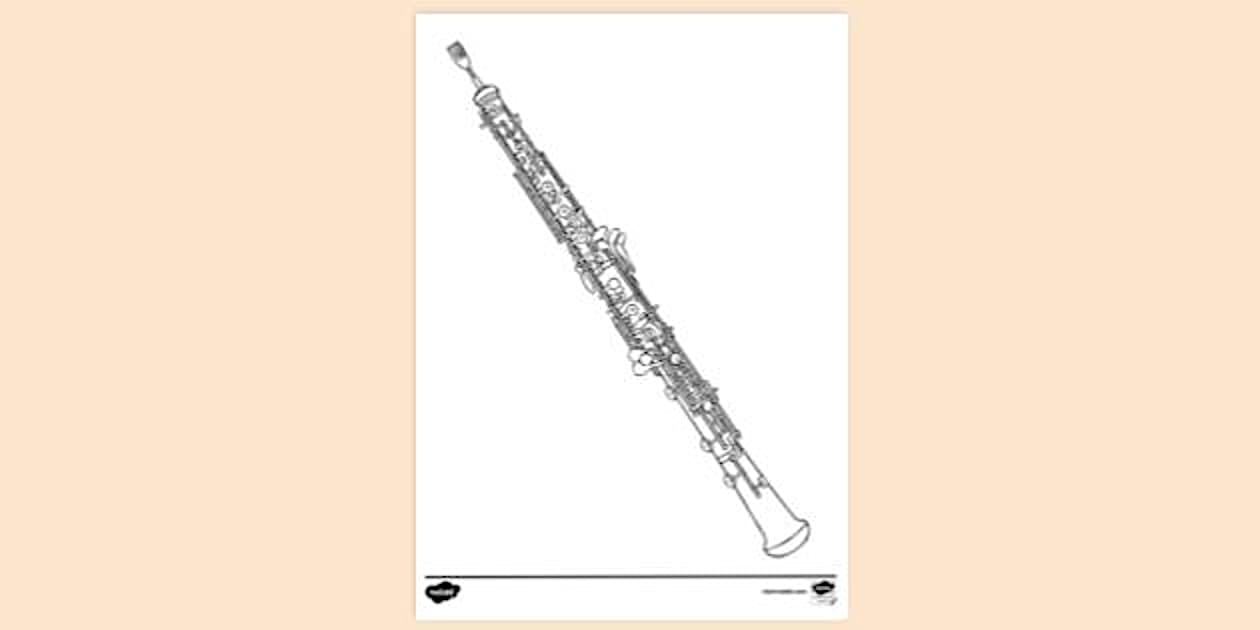 Oboe Music Instrument Colouring Sheet | Colouring Sheets