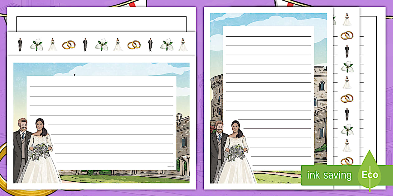 KS2 The Royal Wedding 2018 Page Border Pack - Twinkl