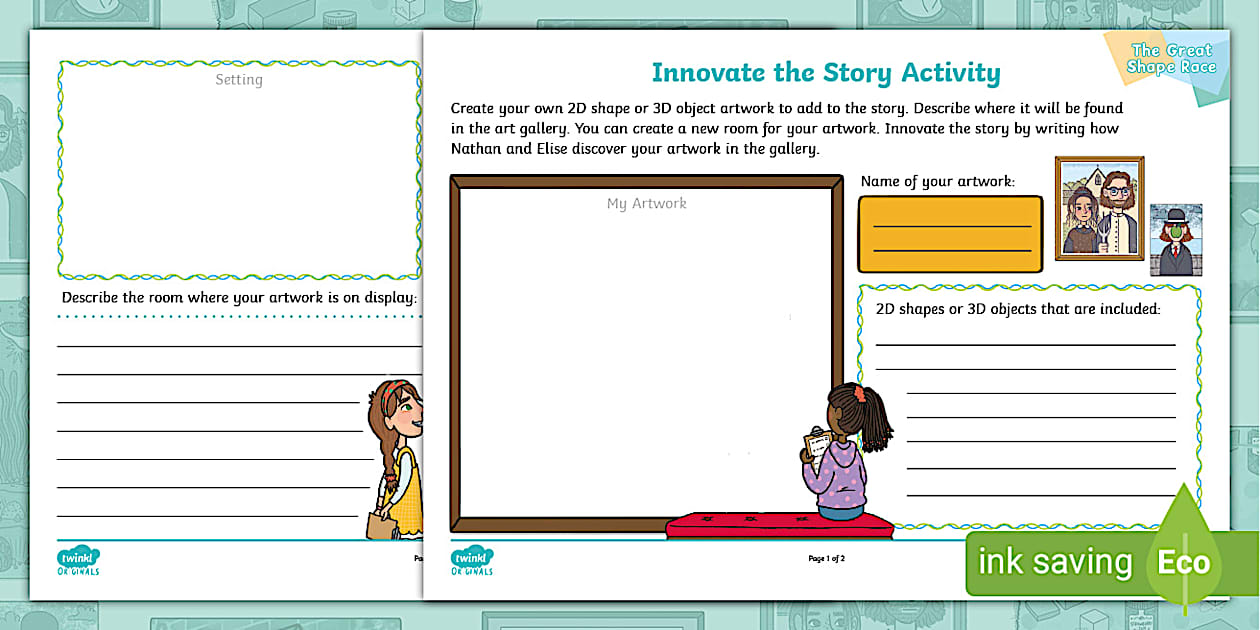 The Great Shape Race - Innovate the Story Activity - Twinkl