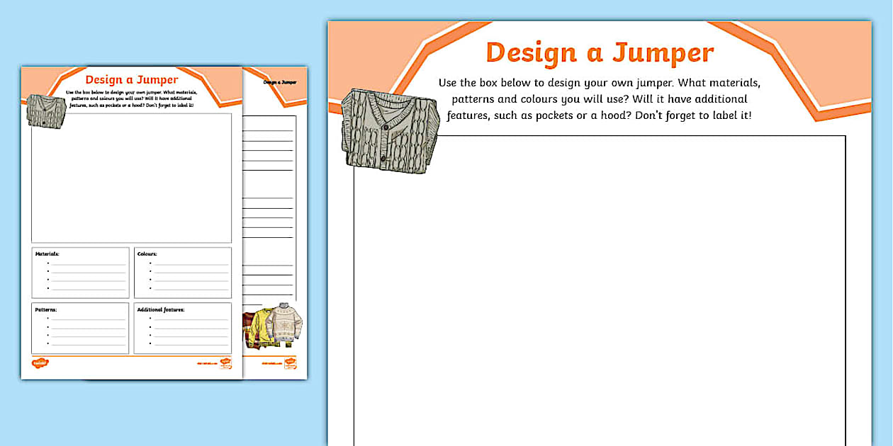 Design a Jumper Worksheet (teacher made) - Twinkl