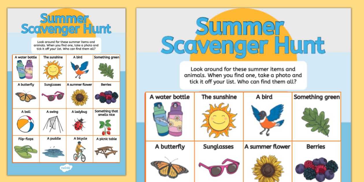 夏なスカベンジャーハント みいつけた！Summer Scavenger Hunt in English