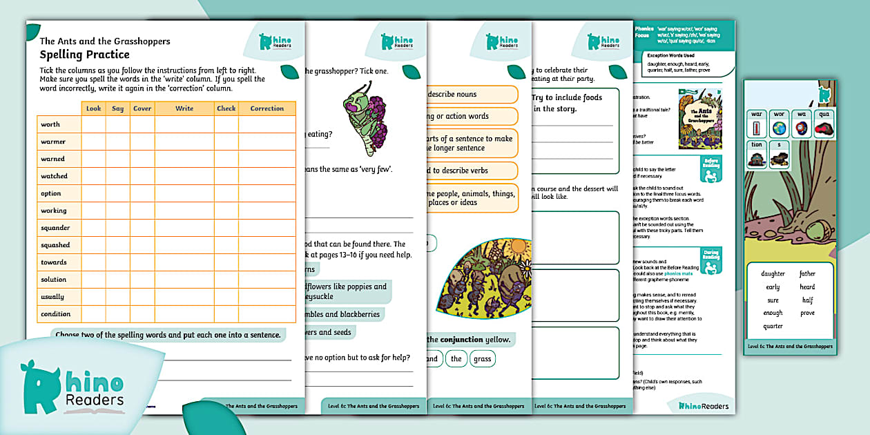 6c The Ants and the Grasshoppers: Resource Pack - Twinkl