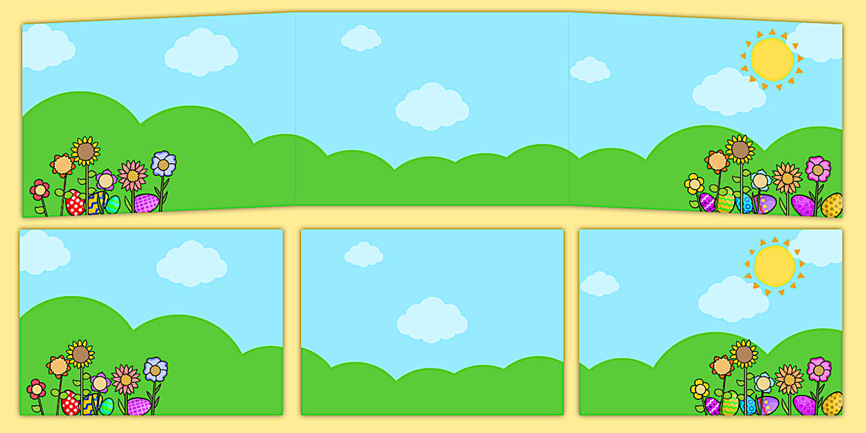 Easter Small World Background - Twinkl