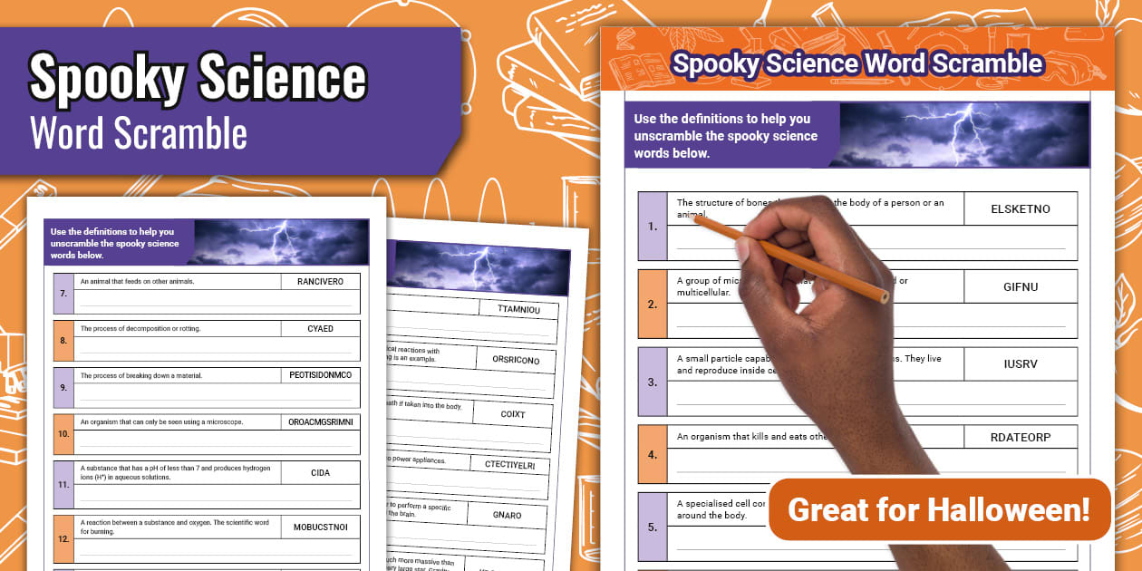 Creepy Science Word Puzzle