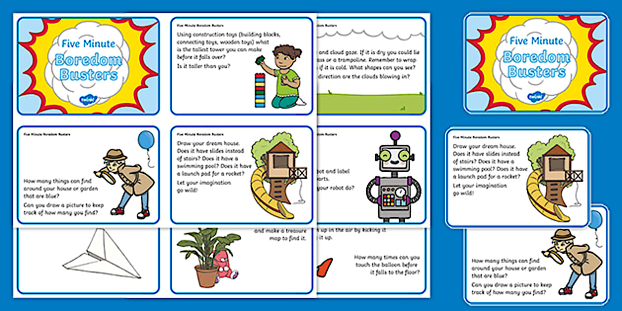 Five Minute Boredom Busters - Home Learning (teacher made)