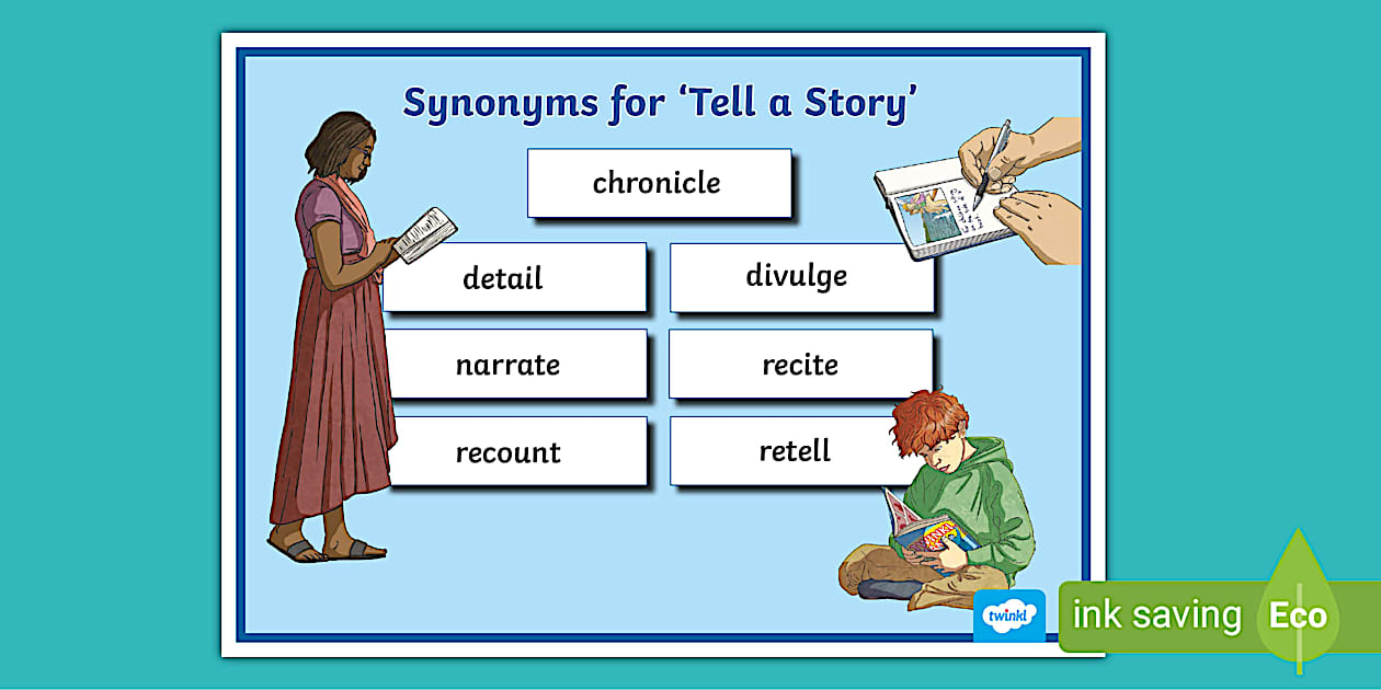 Synonyms for 'Tell a Story' Word Mat
