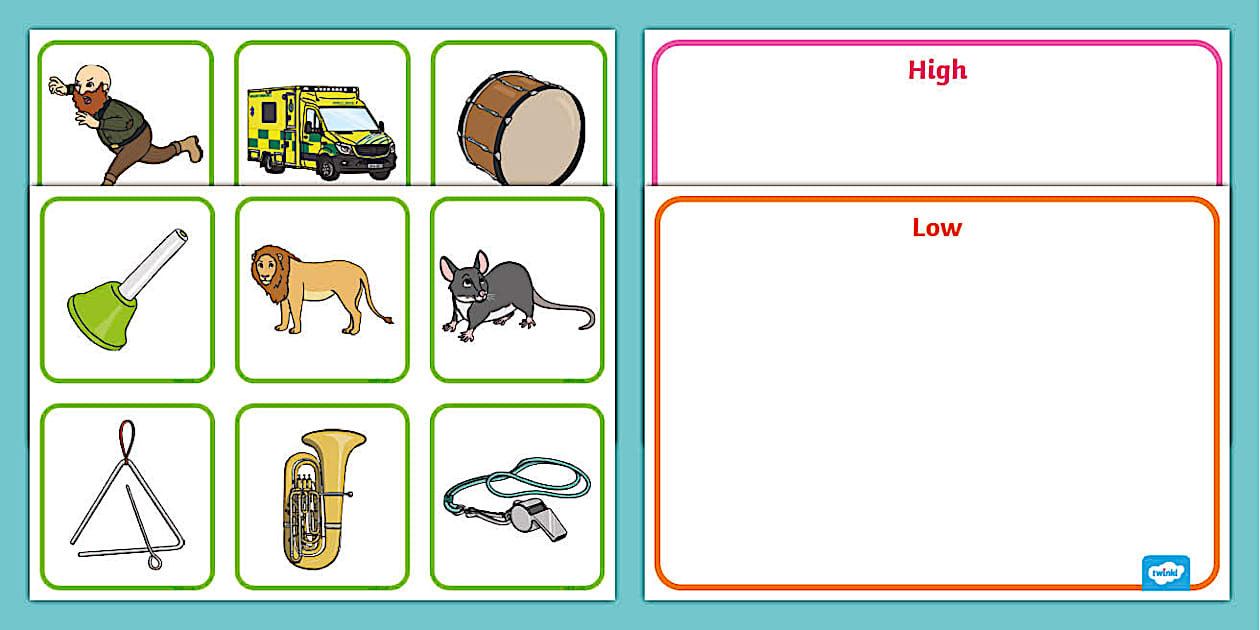 High and Low Sounds Sorting Cards | Twinkl (teacher made)