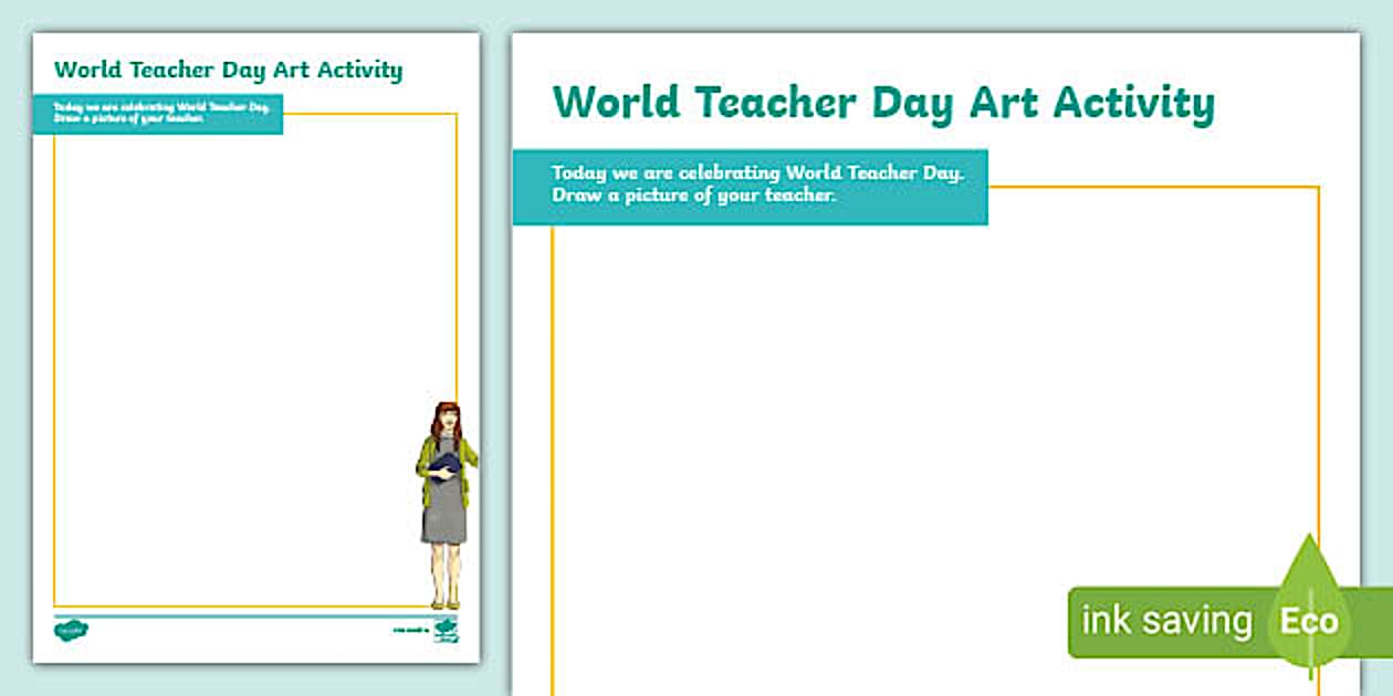 World Teacher Day Art Activity Sheet