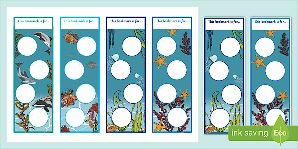 Under The Sea Sticker Reward Bookmarks (15mm) (Teacher-Made)