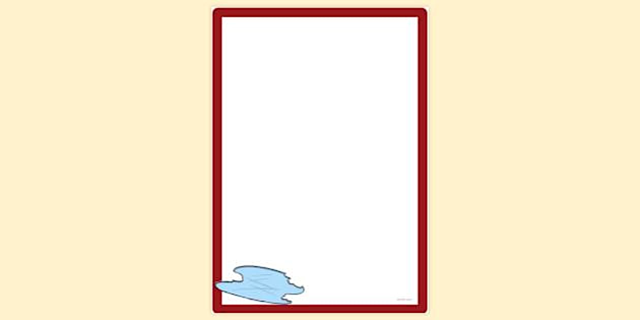 Simple Blank Frozen Pond Page Border| Page Borders | Twinkl