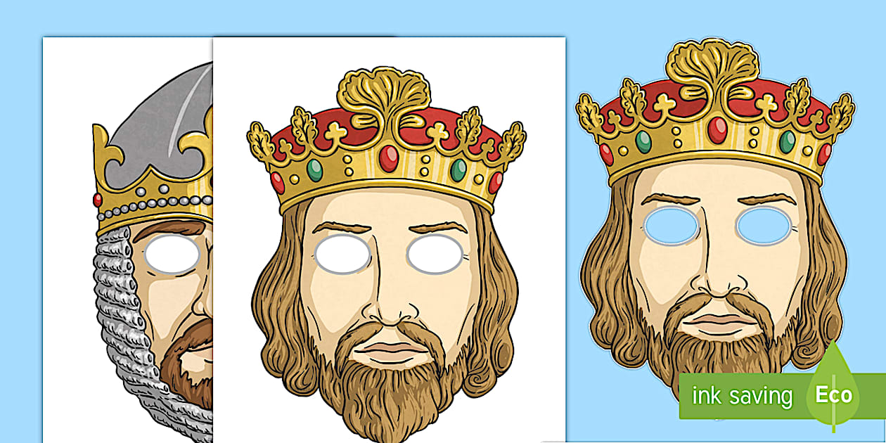 Robert the Bruce and King Edward II Role Play Masks - Twinkl