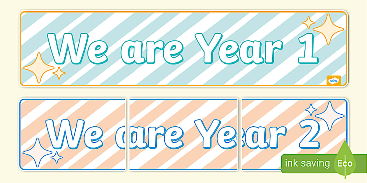 We are Year 1/Year 2 Display Banners (teacher made) - Twinkl