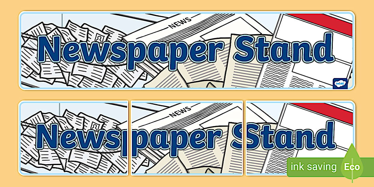 Newspaper Stand Display Banner (teacher made) - Twinkl