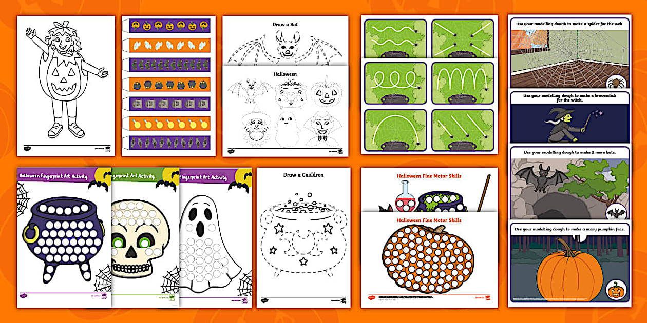 Halloween Fine Motor Skills Activity Pack for Childminders