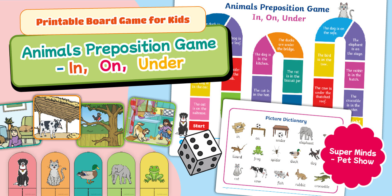 Animals Preposition Game