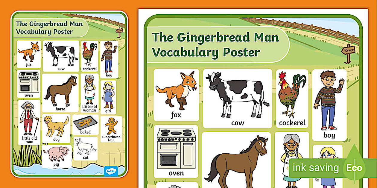 The Gingerbread Man Vocabulary Poster - Twinkl