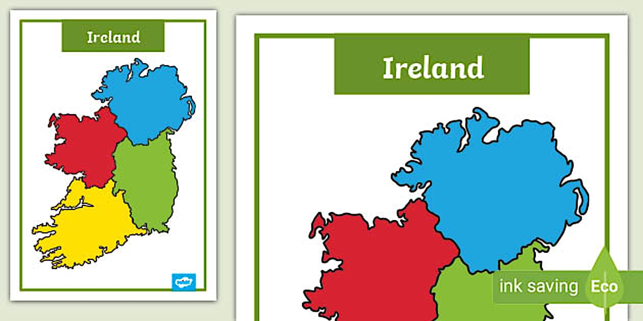Blank Map of Ireland (teacher made) - Twinkl