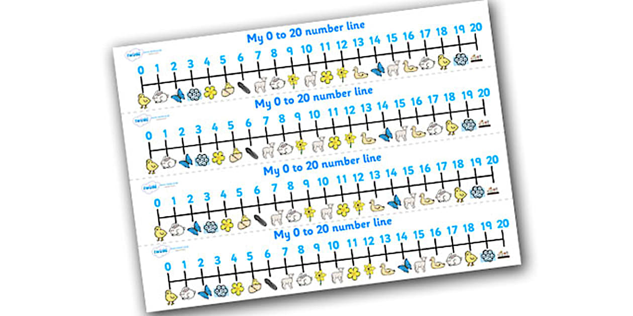 0-20 Number Line (Spring) (Teacher-Made) - Twinkl