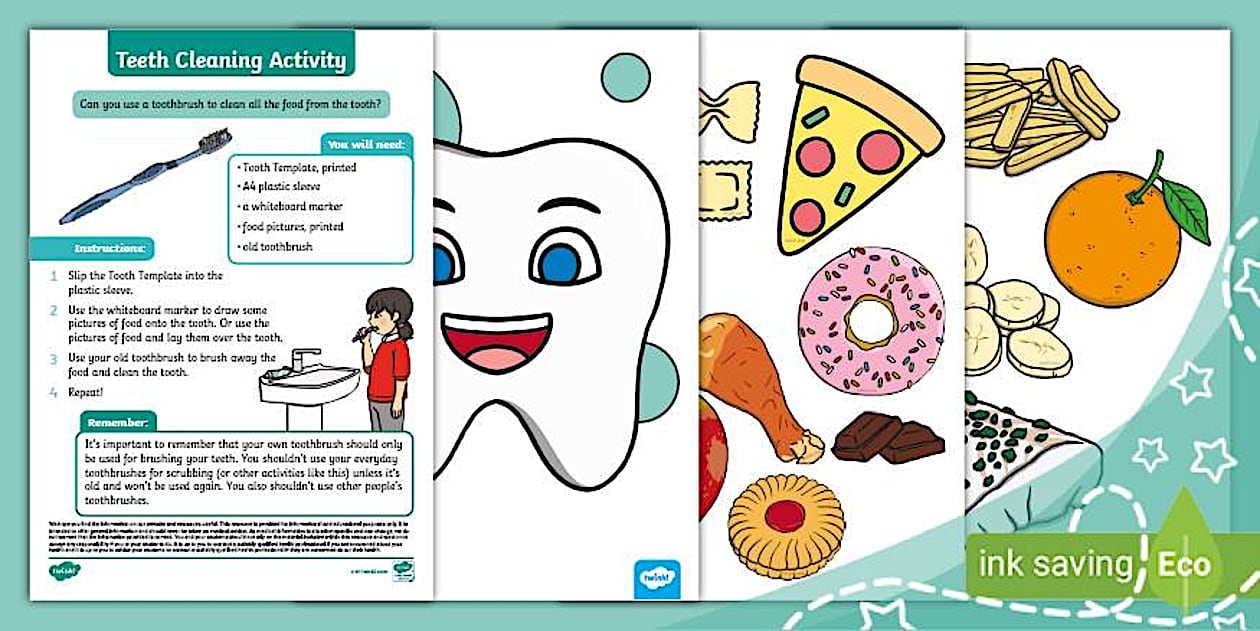 Cleaning Teeth Activity (teacher made) - Twinkl