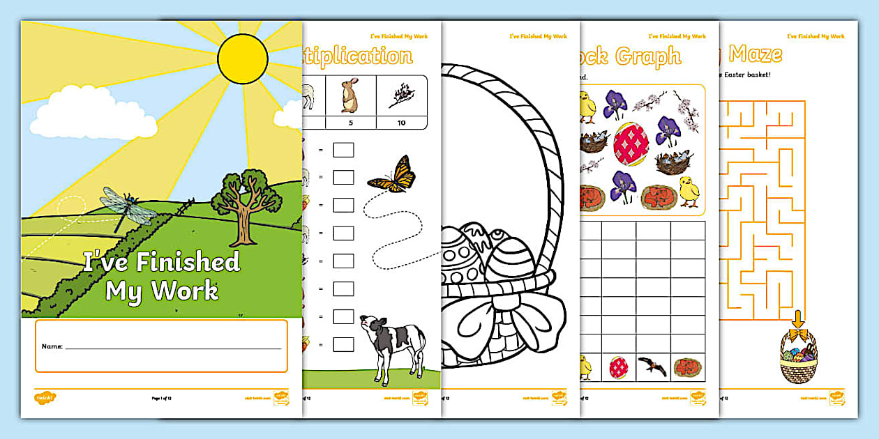 I've Finished My Work KS1 Spring Themed Activity Booklet