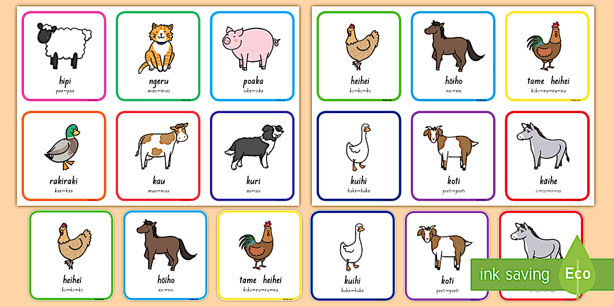 Farm Animal Sounds With Pictures Te Reo Māori - Twinkl NZ
