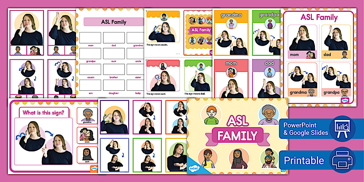 Printable ASL Family Activities for Kids | Twinkl USA