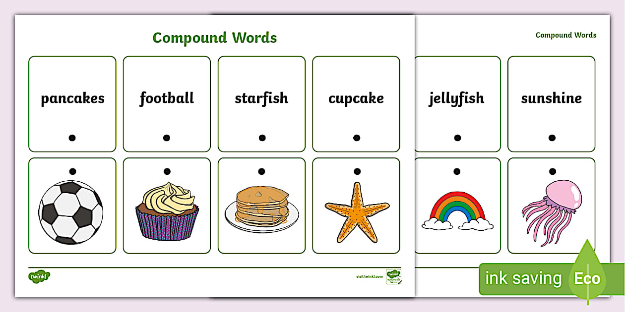 Compound Words Thread Matching Activity (Teacher-Made)