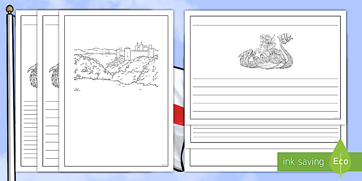 KS2 St George's Day Writing Frames (teacher made) - Twinkl