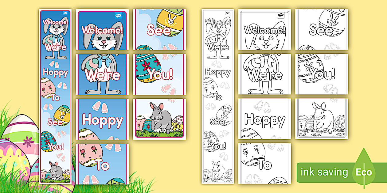 We're Hoppy To See You! Vertical Door Banner (Teacher-Made)