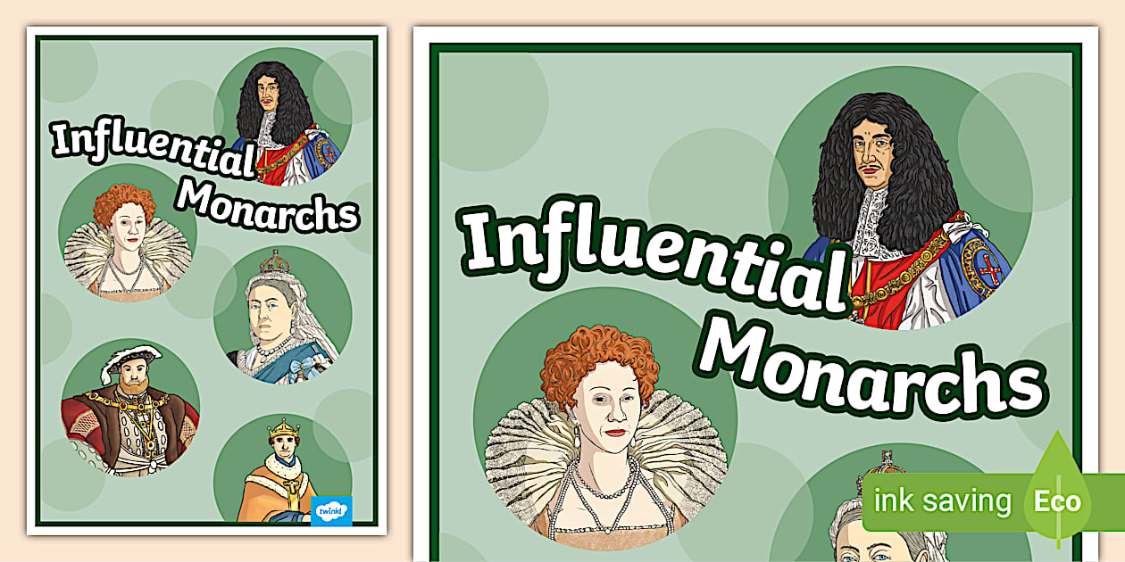 Influential Monarchs Book Cover (teacher made) - Twinkl