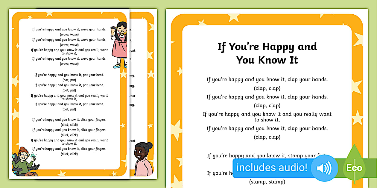 Editable If You're Happy and You Know It Song (Teacher-Made)