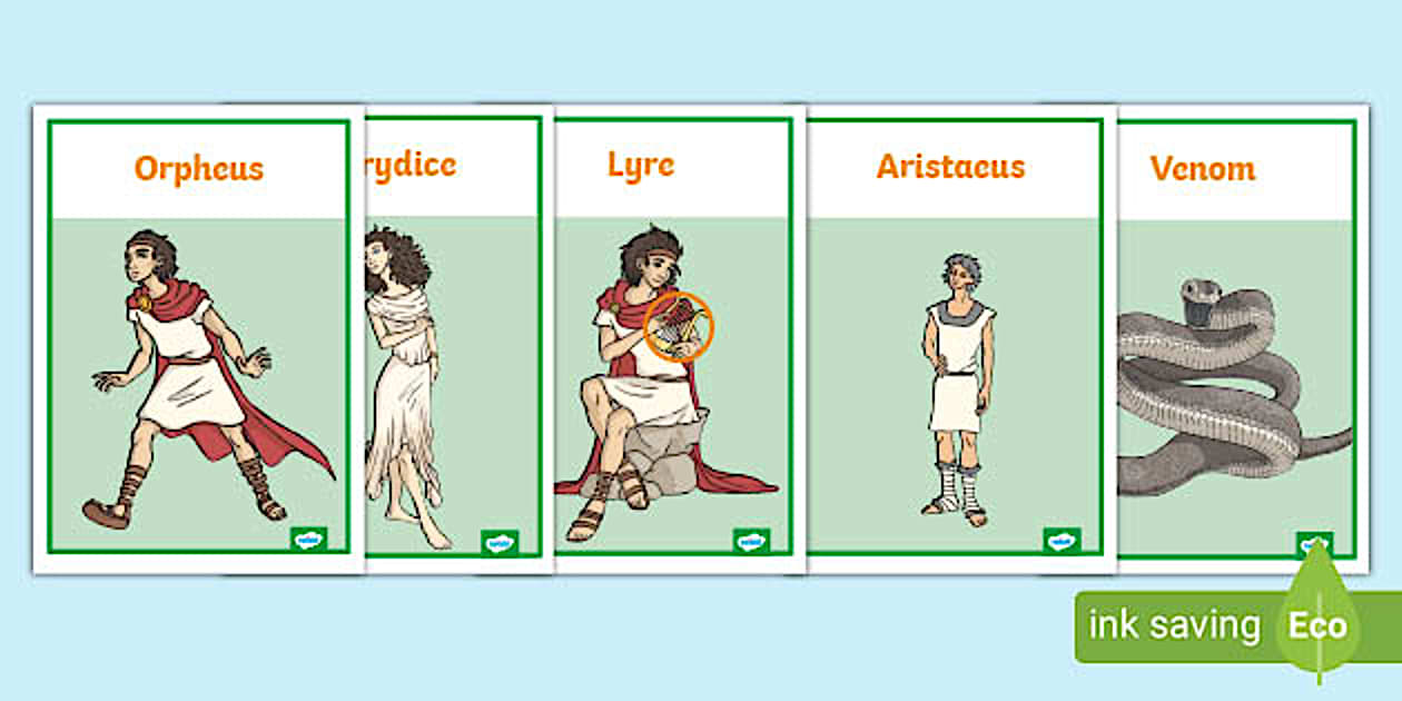 Editable Orpheus and Eurydice Display Posters (teacher made)