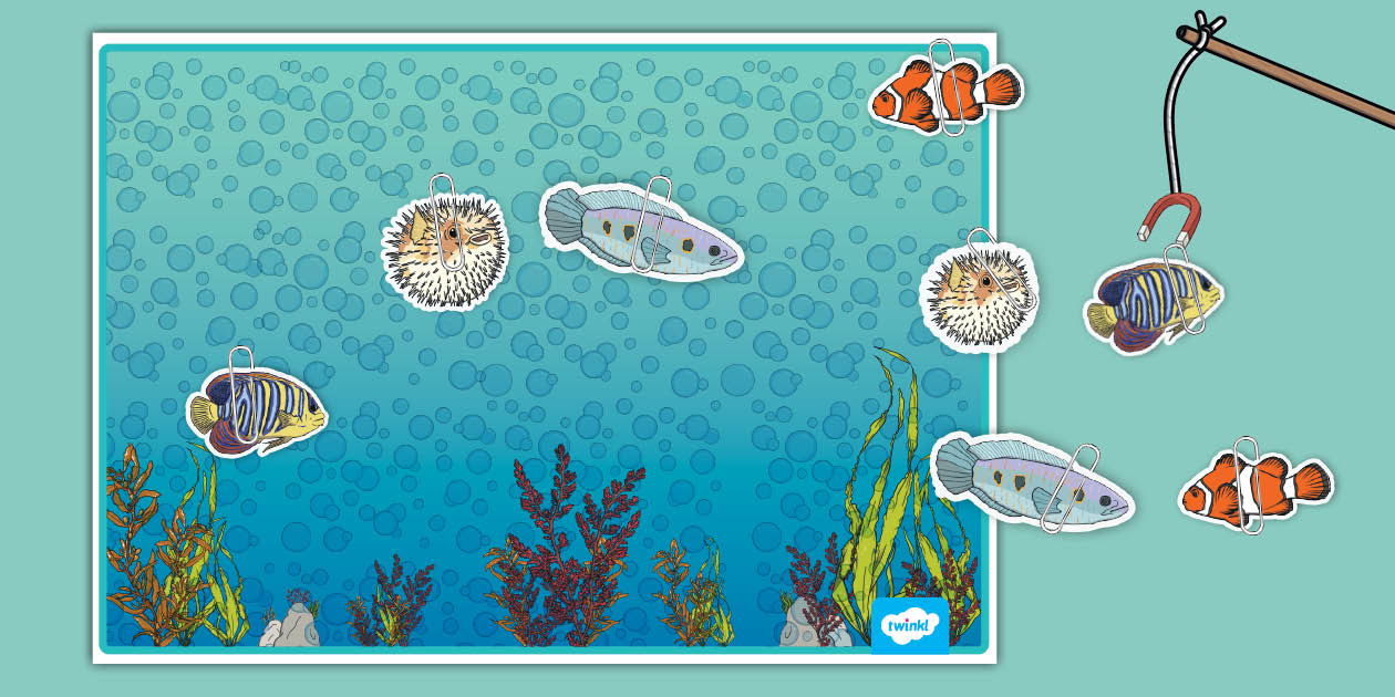 Fishing Activity Cut-Outs (Plain) - Under the sea - Twinkl
