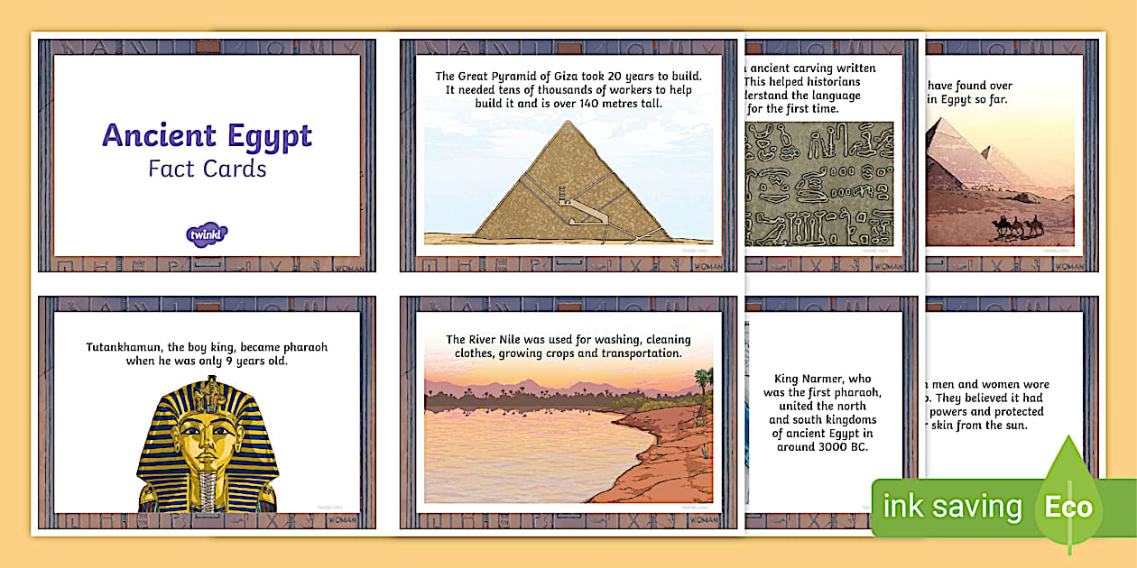 Ancient Egyptians Display KS2 Fact Cards (teacher made)